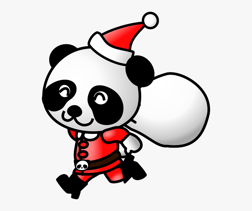 Santa Hat Png Panda - Santa Panda, Transparent Png , Transparent Png ...