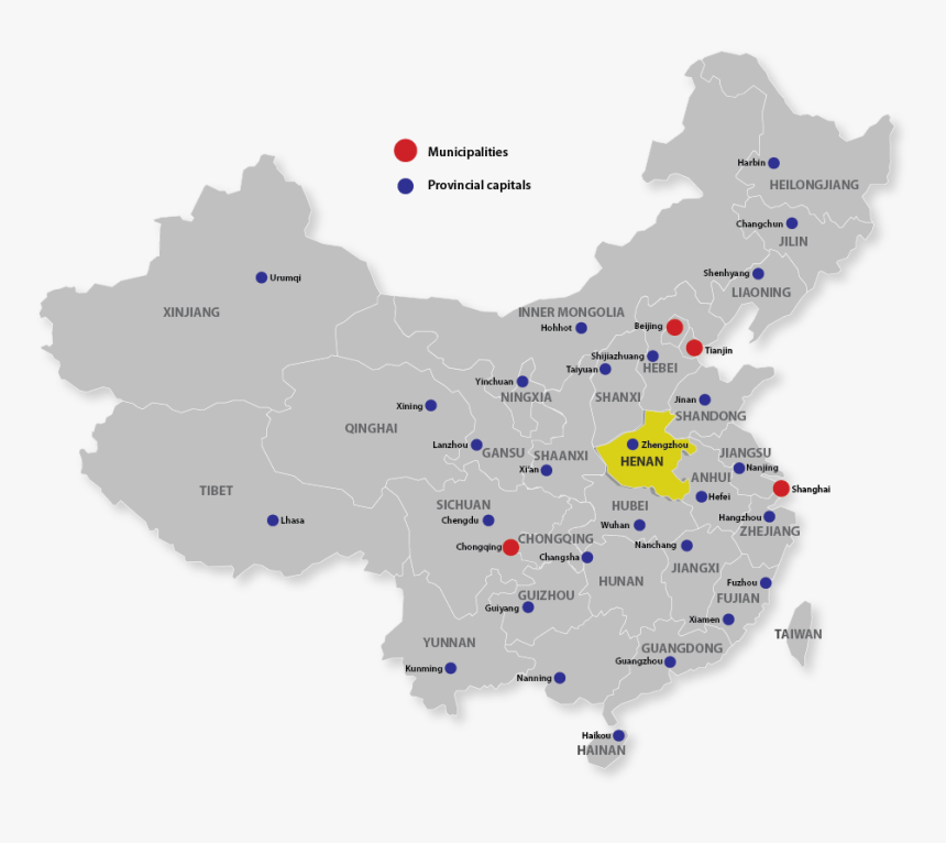 Map Of China Gray, HD Png Download , Transparent Png Image - PNGitem