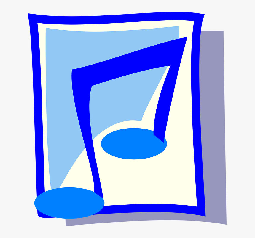 Music, Note, Blue, Sheet, Sign, Icon, Fast, Sound, - Signo De Musica ...