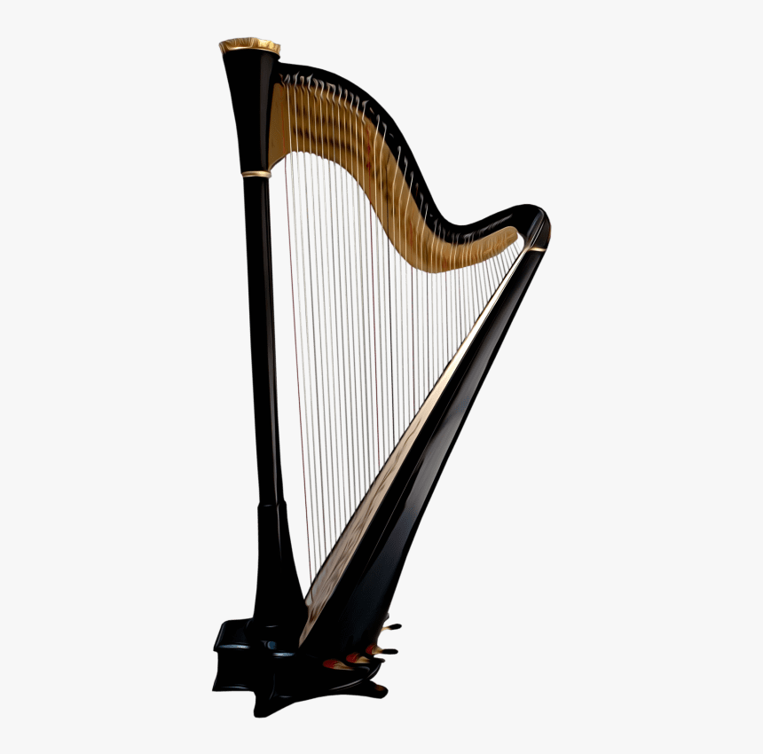 Black Harp - Harp Transparent Background, HD Png Download , Transparent ...