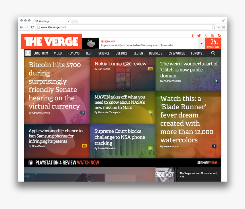 The Verge Logo And Website - Verge, HD Png Download , Transparent Png ...