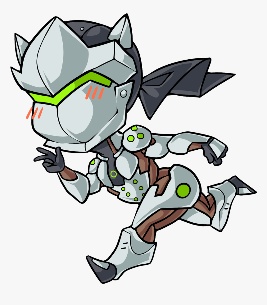 Genji Overwatch Chibi, HD Png Download , Transparent Png Image - PNGitem