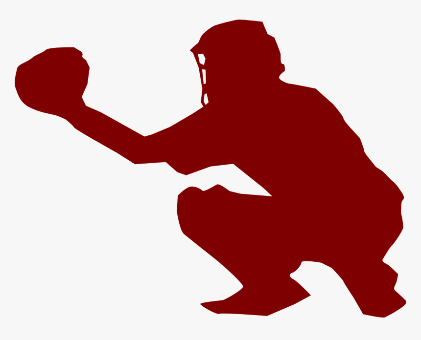 Baseball Swoosh Vector Free - Catcher Baseball Player Silhouette, HD ...