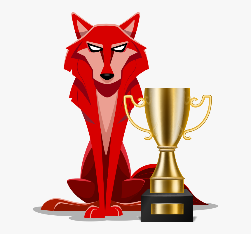 Cartoon Red Wolf, HD Png Download , Transparent Png Image - PNGitem