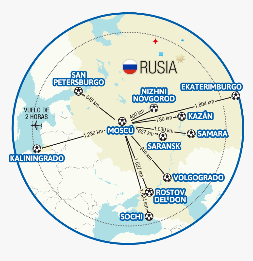 Mapa Sedes Rusia - Circle, HD Png Download , Transparent Png Image ...