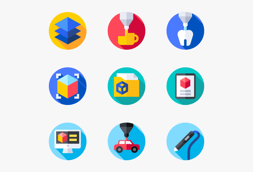 3d Modeling Flat Icon, HD Png Download , Transparent Png Image - PNGitem