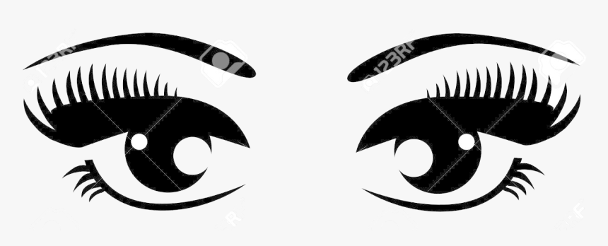 Transparent Scary Eyes Png - Clip Art Eyes With Lashes, Png Download ...