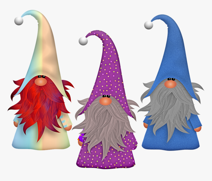 Gnomes, Scandivian, Elf, Imp, Beard, Fabric, Winter - Illustration, HD ...