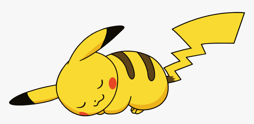 Sleepy Drawing Pikachu Transparent Png Clipart Free - Sleeping Pikachu ...