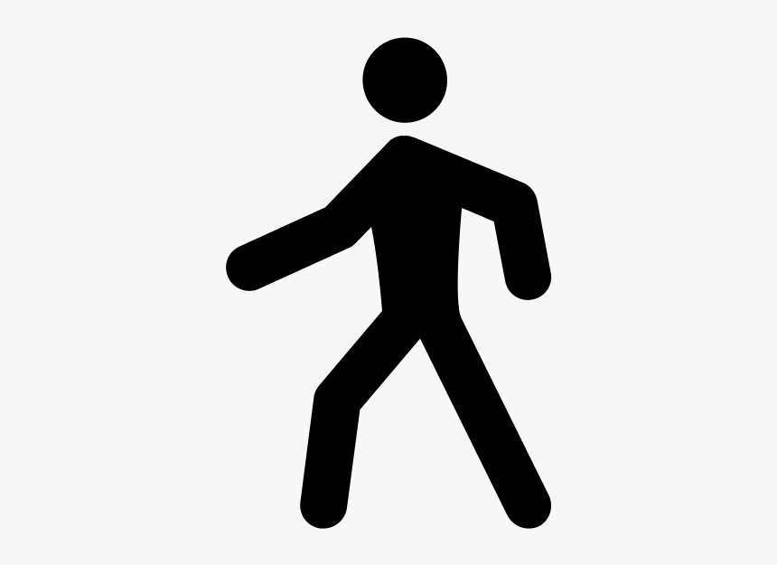 Man Walking Icon - Traffic Sign, HD Png Download , Transparent Png ...