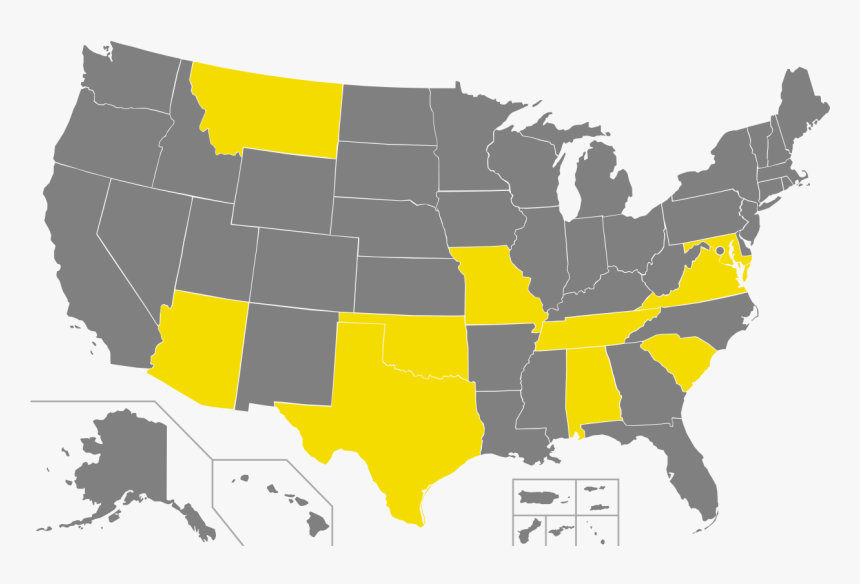Us States Red Blue Map 2018, HD Png Download , Transparent Png Image ...