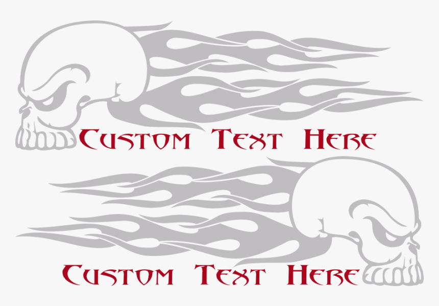 Motorcycle Flaming Skull Fs6 Gas Tank Decals Design - Graphic Design ...