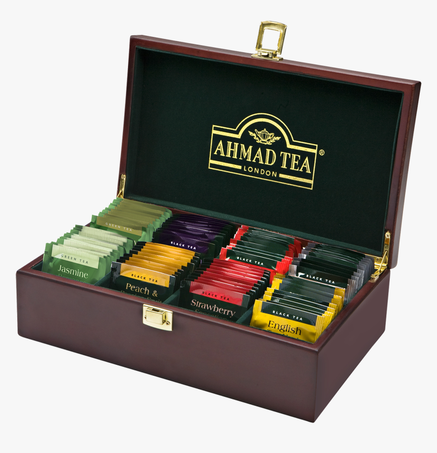 Tea Keeper Wooden Compartment Box W Teabags - Ahmad Tea Tea Keeper, HD ...