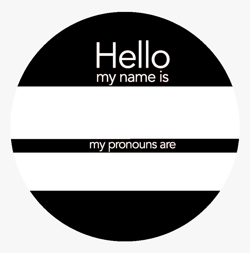 My Name And Pronouns - Button Templates Hello My Pronouns, HD Png ...