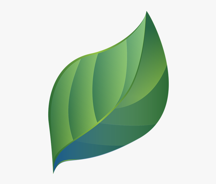 Leaf Blue Green Stylized Gradients Eco Bio - Stylized Leaf Png ...