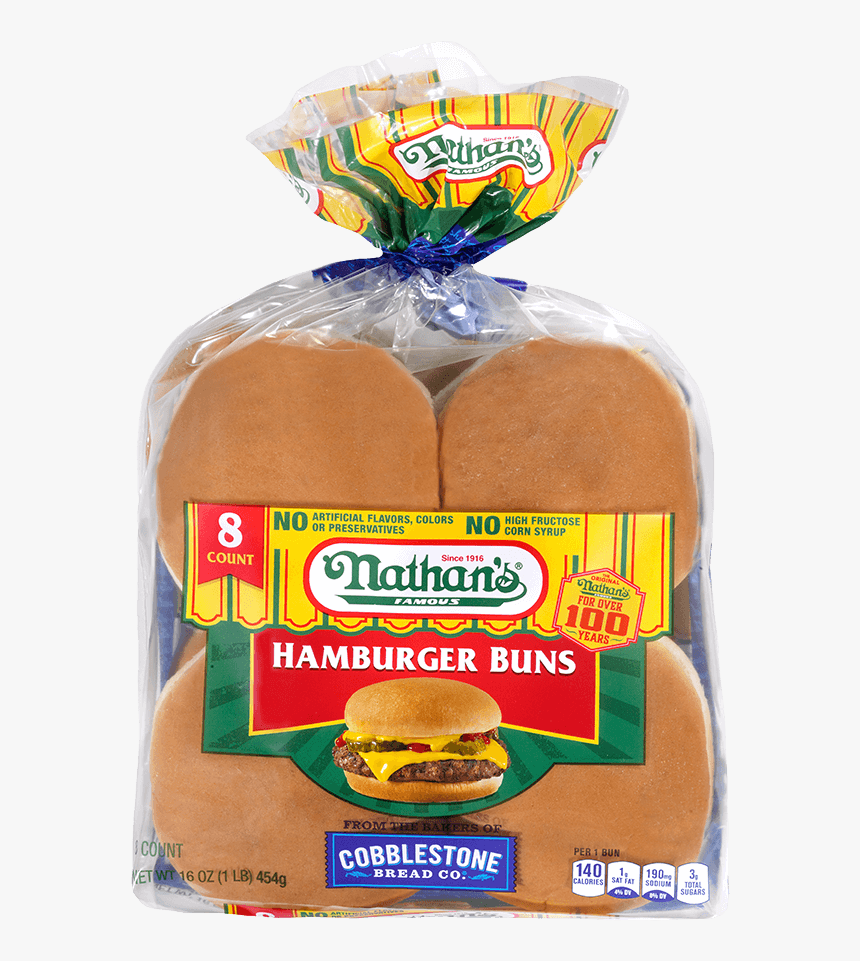 Hamburger Buns - Nathan Hot Dog Buns, HD Png Download , Transparent Png ...