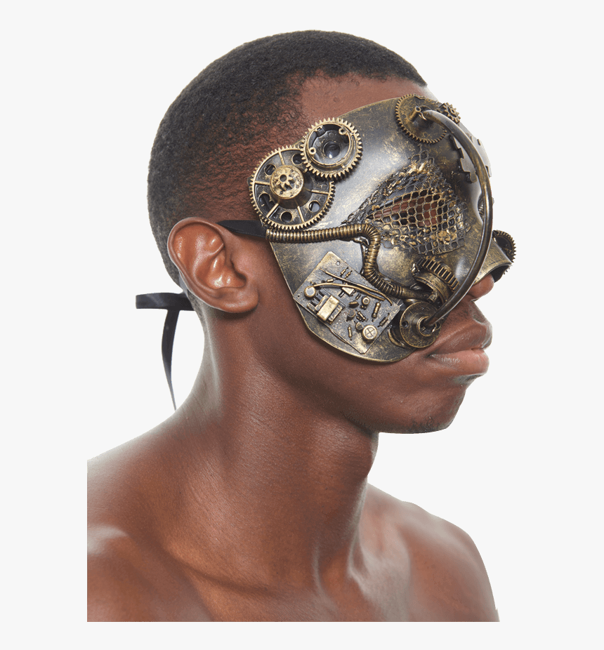 Gold Steampunk Terminator Mask - Bronze Sculpture, HD Png Download ...