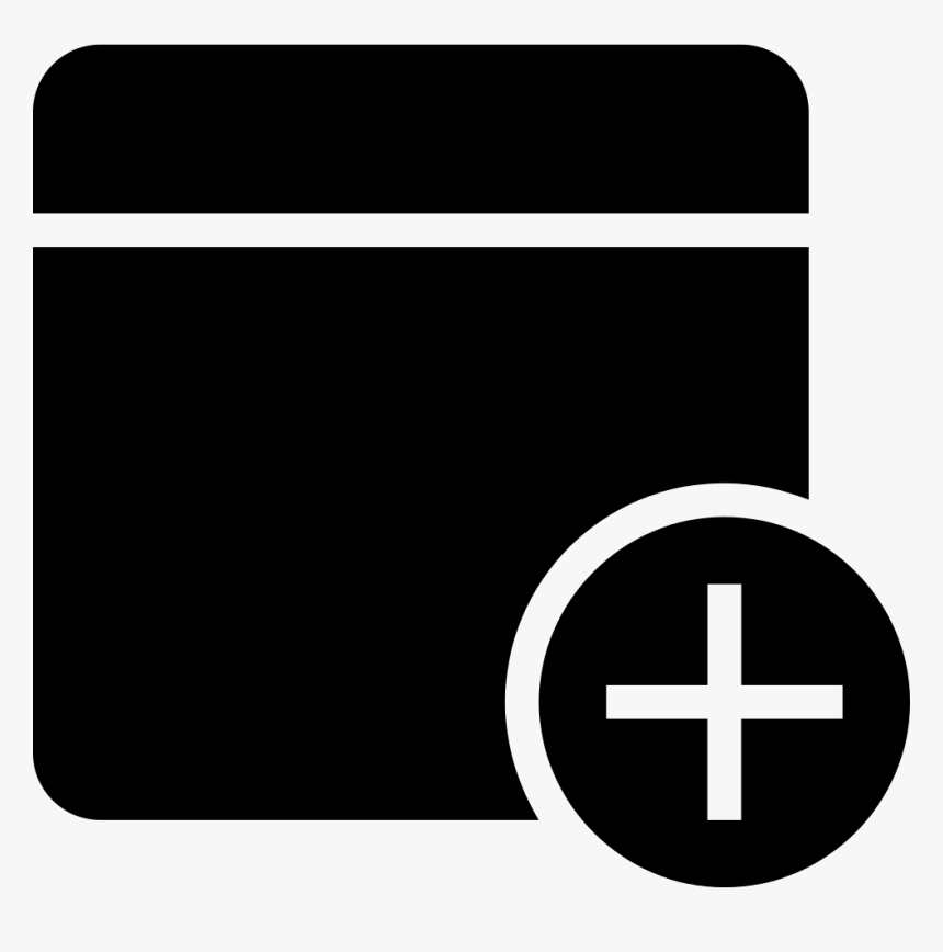 Add Note Black Interface Square Symbol - Document Add Symbol, HD Png ...