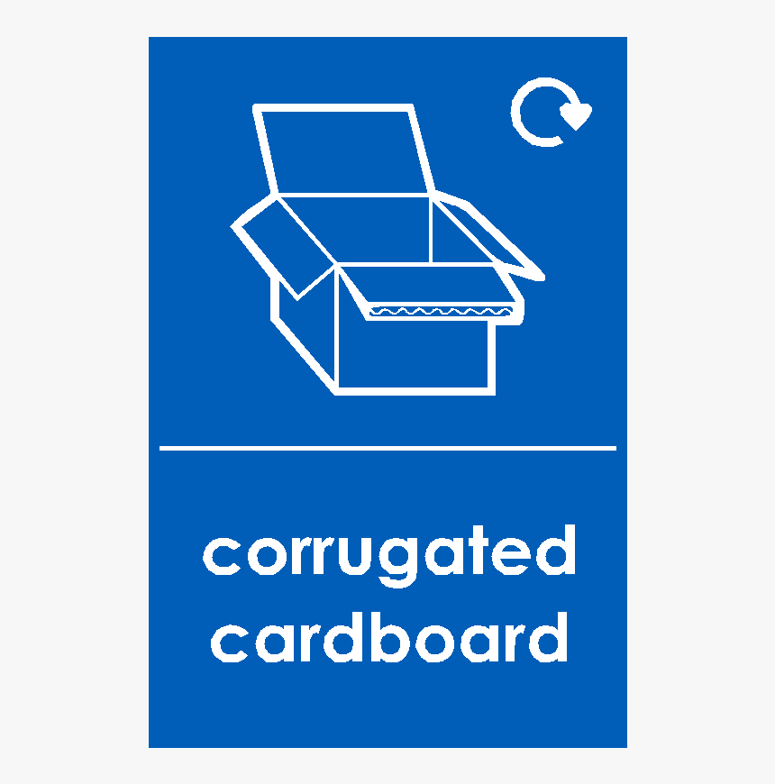 Corrugated Cardboard Waste Recycling Signs - Paper Waste Label, HD Png ...