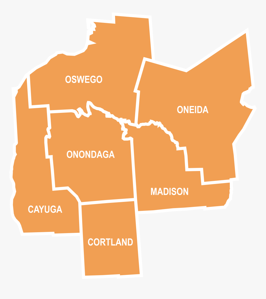 Madison Oneida Onondaga County Map, HD Png Download , Transparent Png ...