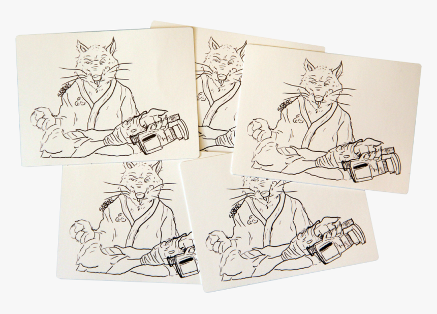 Image Of Sk8rats Master Splinter Meditation Sticker - Sketch, HD Png ...