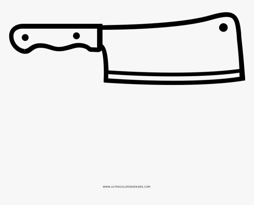 Cleaver Coloring Page - Line Art, HD Png Download , Transparent Png ...