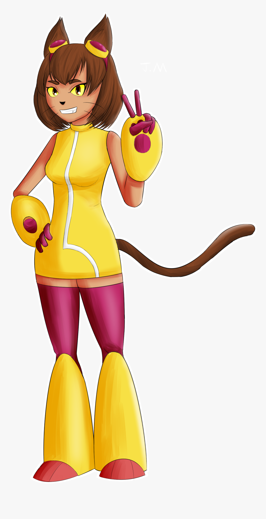 Fan Art Of Rubberross S Cat Girl - Cartoon, HD Png Download ...