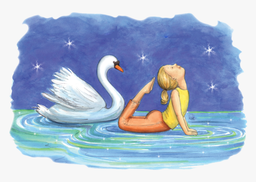 Swan Pose Kids Yoga , Transparent Cartoons - Swan Pose Kids Yoga, HD ...
