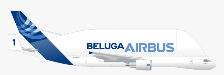 Enter Image Description Here - Airbus Beluga Side View, HD Png Download ...