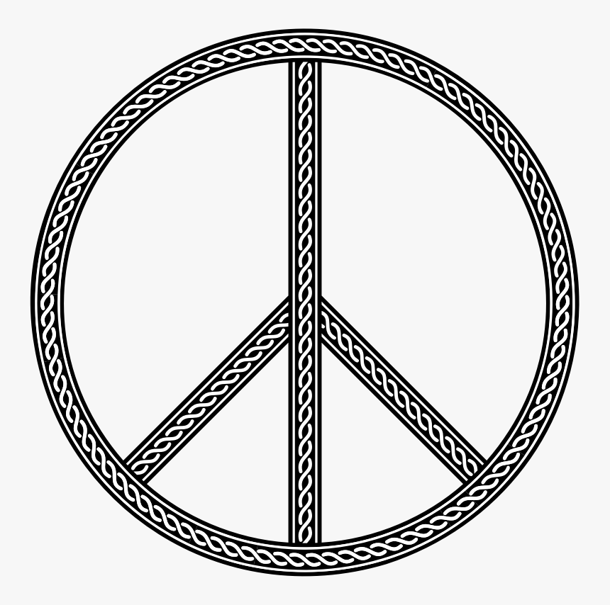 Decorative Chain Peace Sign - Symbol With Circle And Line, HD Png ...