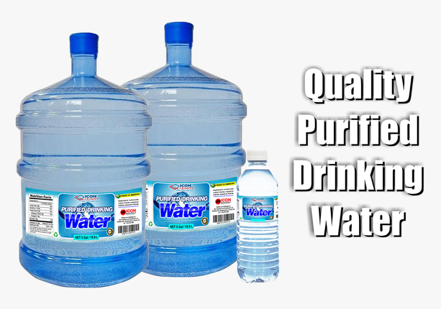 Transparent Water Bottle Icon Png - 5 Gallon Plastic Bottle Png, Png ...