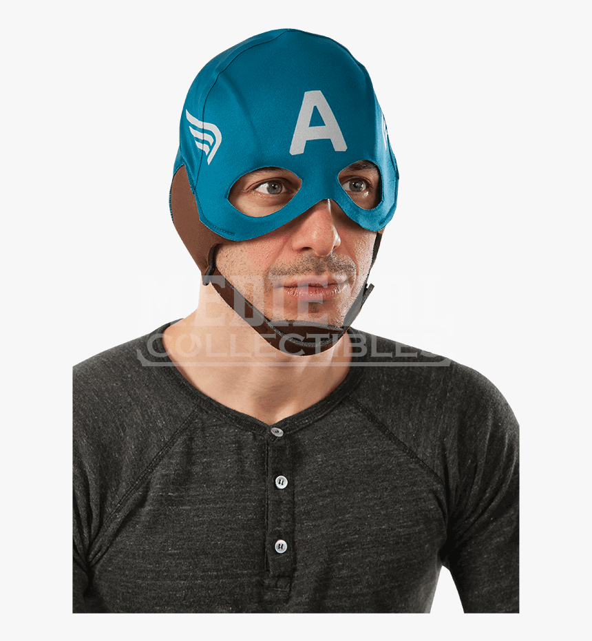 Adult Retro Captain America Mask - Captain America Mask By Fabric, HD ...