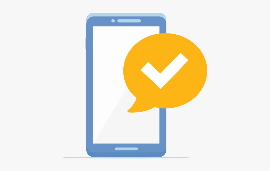 Mobile Device With A Check Mark On The Right - Iphone, HD Png Download ...