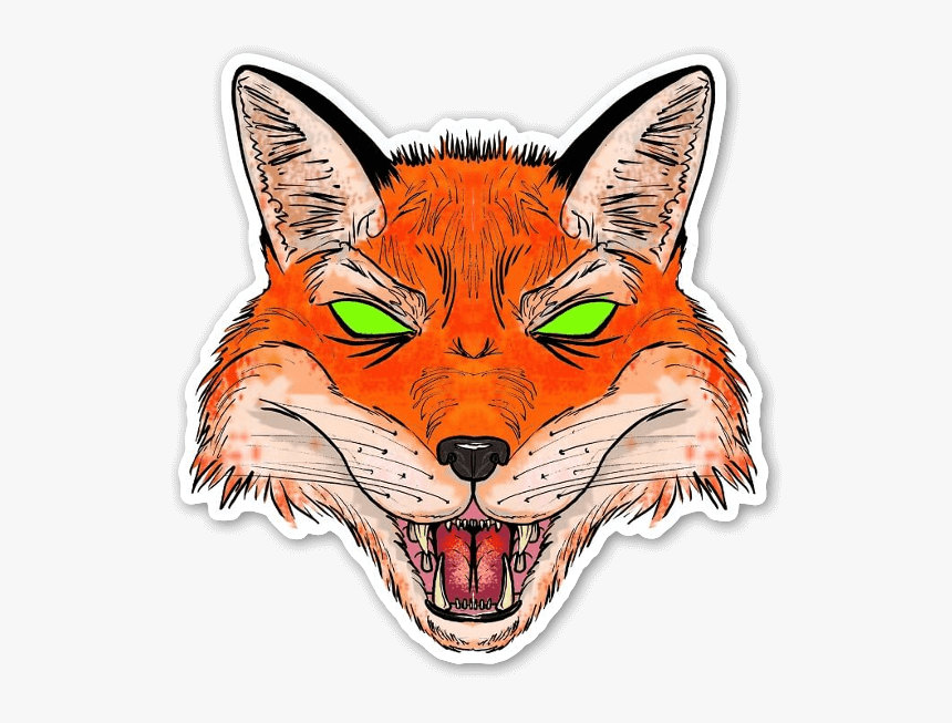 Fox Sticker - Illustration, HD Png Download , Transparent Png Image ...