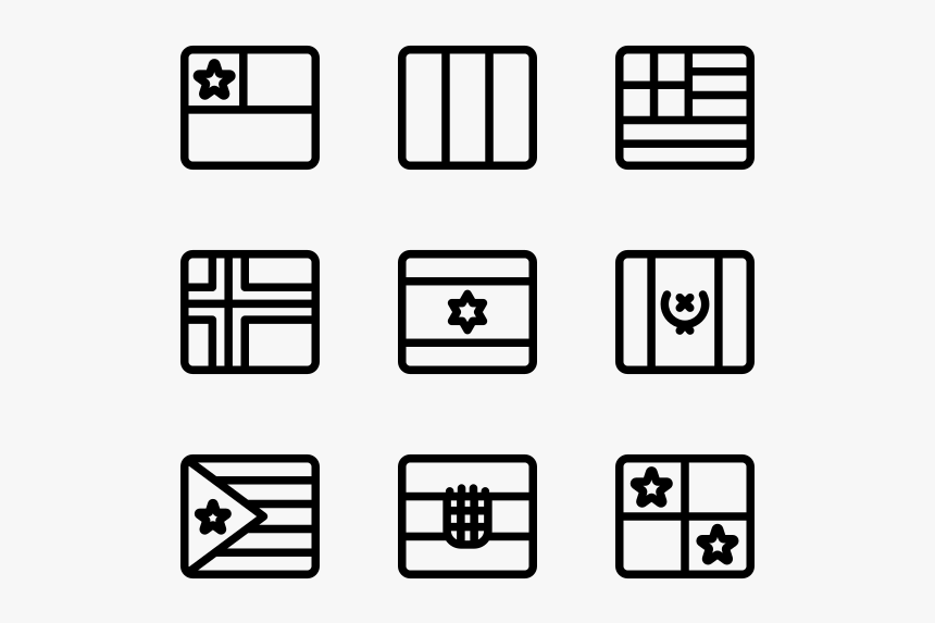 Monochrome Country Flags, HD Png Download , Transparent Png Image - PNGitem