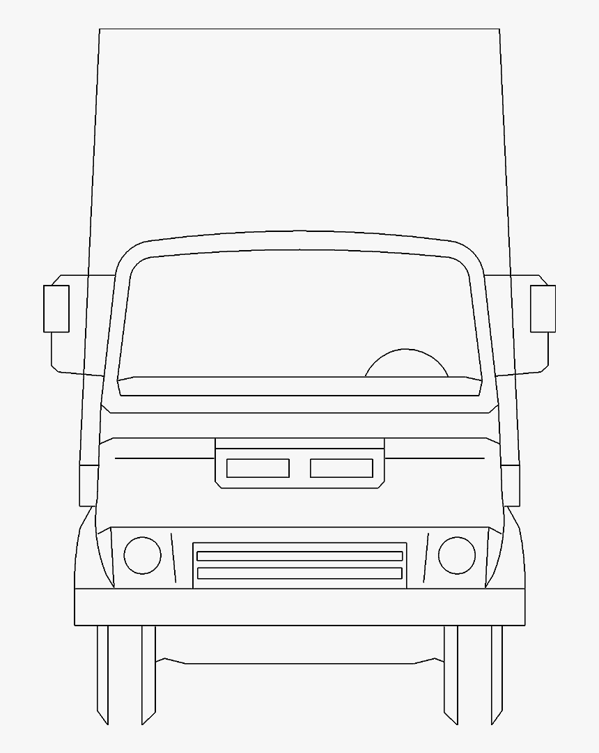 Truck Front View Drawing
