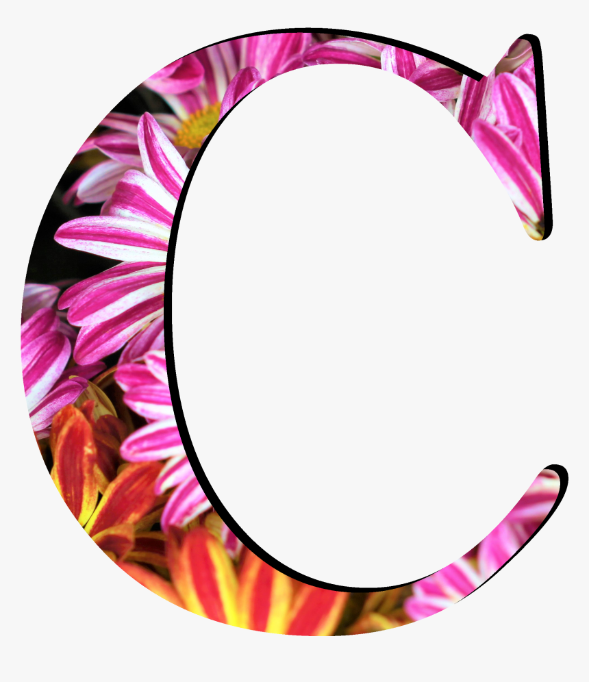 Flower Pattern Letters C - Circle, HD Png Download , Transparent Png ...