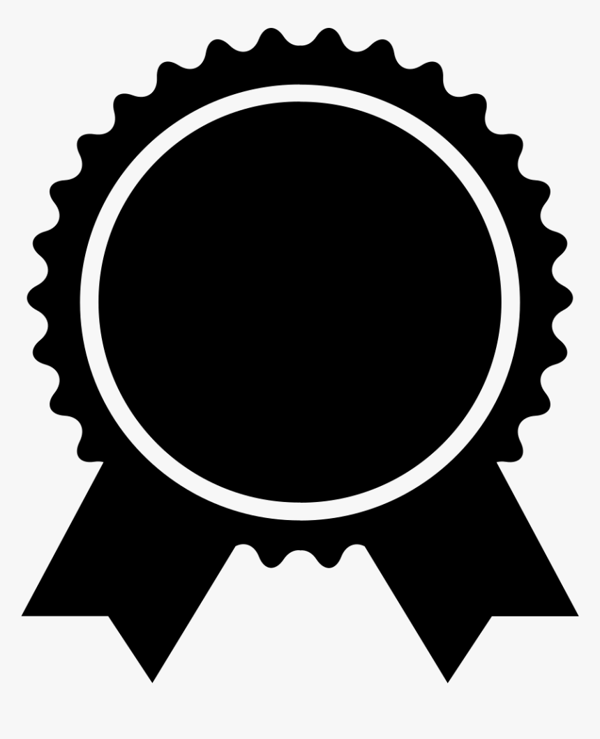 Award Badge Of Circular Shape With Ribbon Tails - Icon, HD Png Download ...