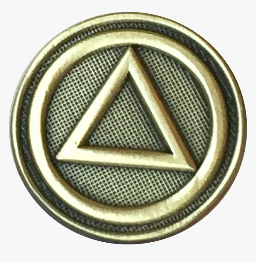 Aa Logo Circle Triangle Lapel Pin Alcoholics Anonymous - Sobriety Pin ...