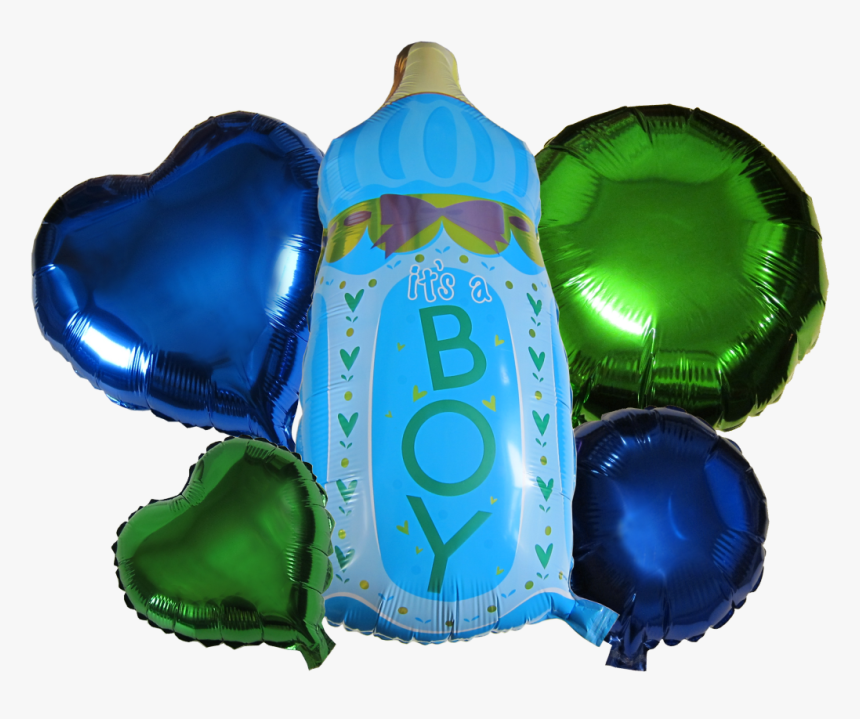 Baby Bottle Boy Balloons 5 Pieces Set - Inflatable, HD Png Download ...