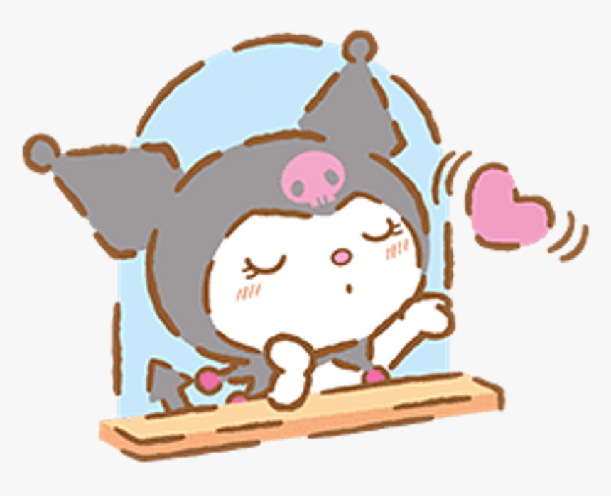 Stickers Kuromi Mymelody Kawaii Window Kiss Heart Heart - Kuromi Line ...
