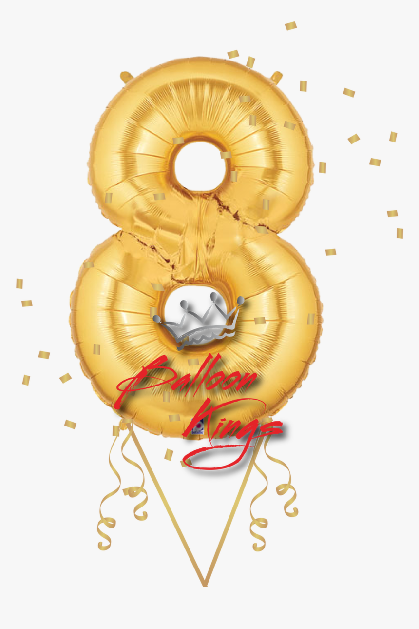 Transparent Eight Clipart - Number 8 Party Balloon, HD Png Download ...