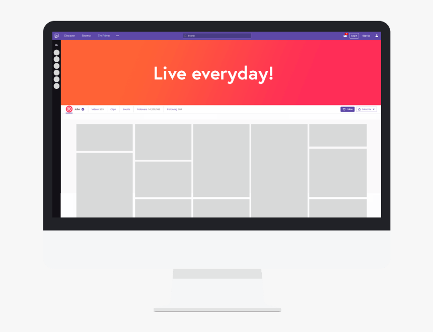 Twitch Interface - Computer Monitor, HD Png Download , Transparent Png ...
