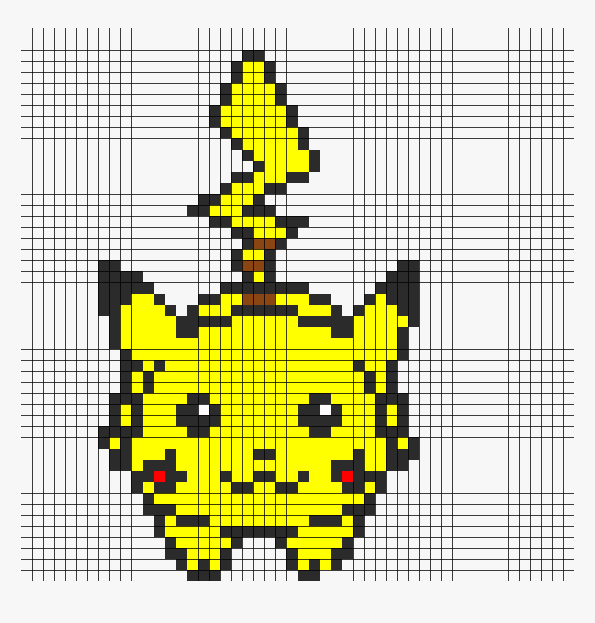Jumping Pikachu Perler Bead Pattern / Bead Sprite - Pikachu Pixel Art ...