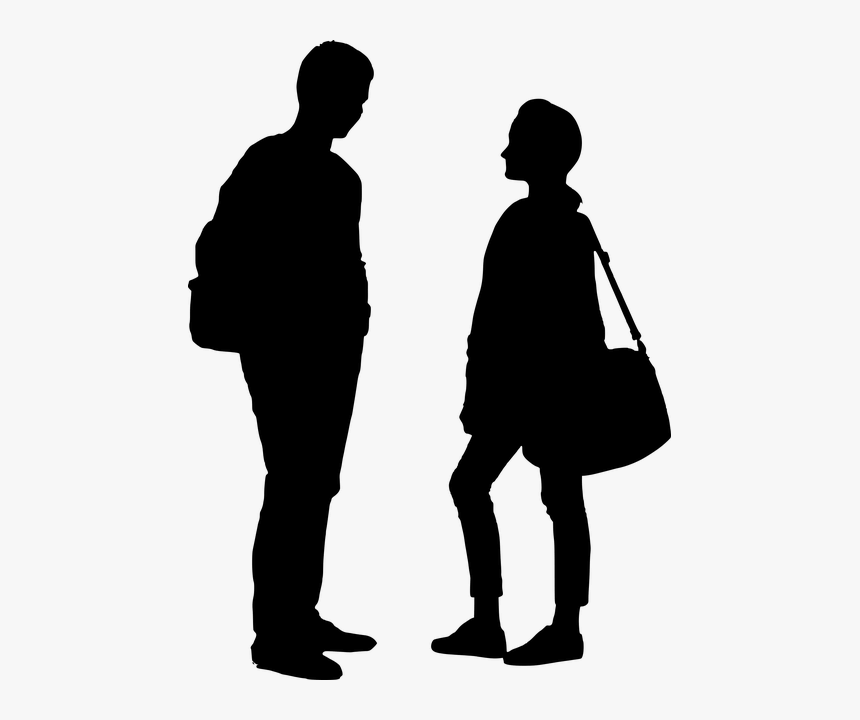 Silhouette People Talking