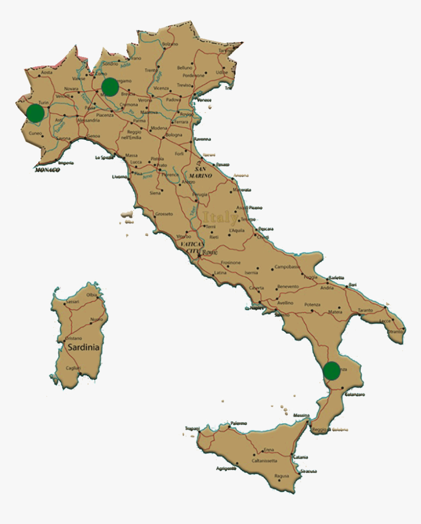 Map Of Italy, HD Png Download , Transparent Png Image - PNGitem