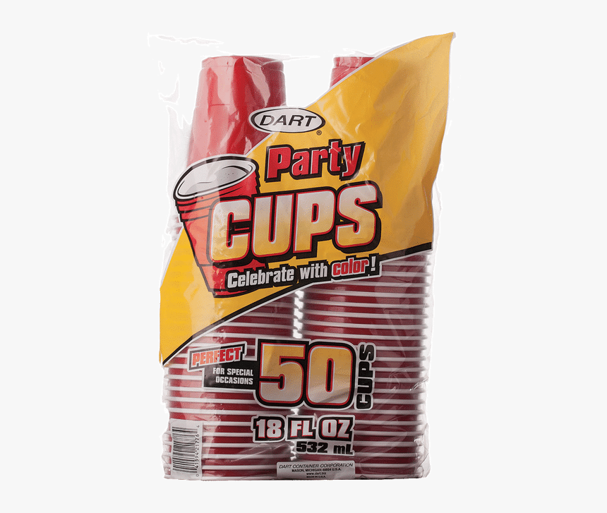 Red Plastic 50pk-18oz - Junk Food, HD Png Download , Transparent Png ...