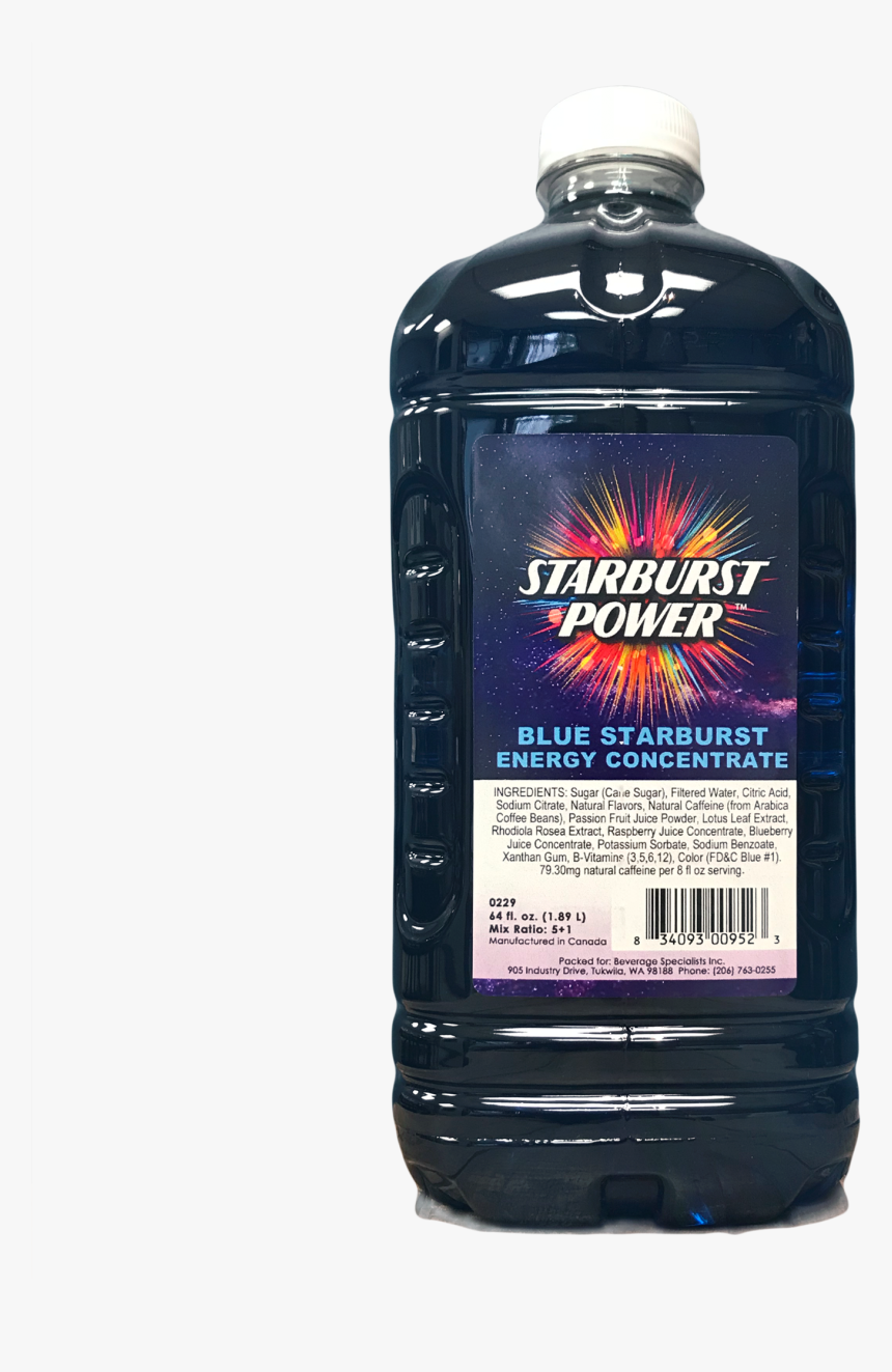 Blue Starburst Energy Concentrate - Drink, HD Png Download ...