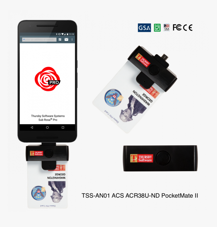 Thursby Pkard Cac Piv Android Tablet Samsung Galaxy - Id Card Reader ...