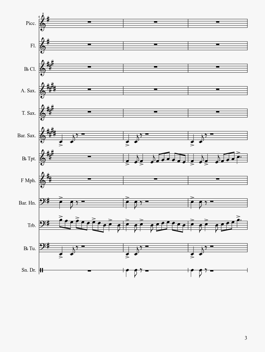 Choppa Style Trumpet Sheet Music, HD Png Download , Transparent Png ...